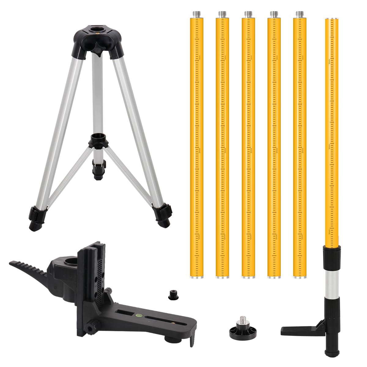 4.2M Laser Level Pole with Tripod,Adjustable Telescoping Pole