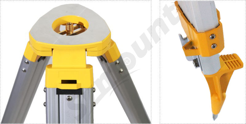 Surveying Tripod, Aluminum Survey Tripod with 5/8-Inch 11-Threaded Fla